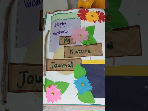🌺 HOW TO MAKE NATURE JOURNAL 🍄🟫 DIY NATURE JOURNAL FOR KIDS #naturejournal #ytshorts #shorts #viral
