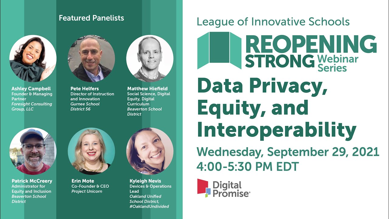 Reopening Strong: Data Privacy, Equity, and Interoperability