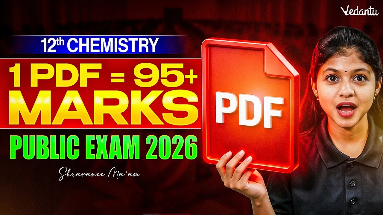 12th Chemistry | Score 95+ with Just 1 PDF 🤩 | Public Exam 2026 | Shravanee Ma'am