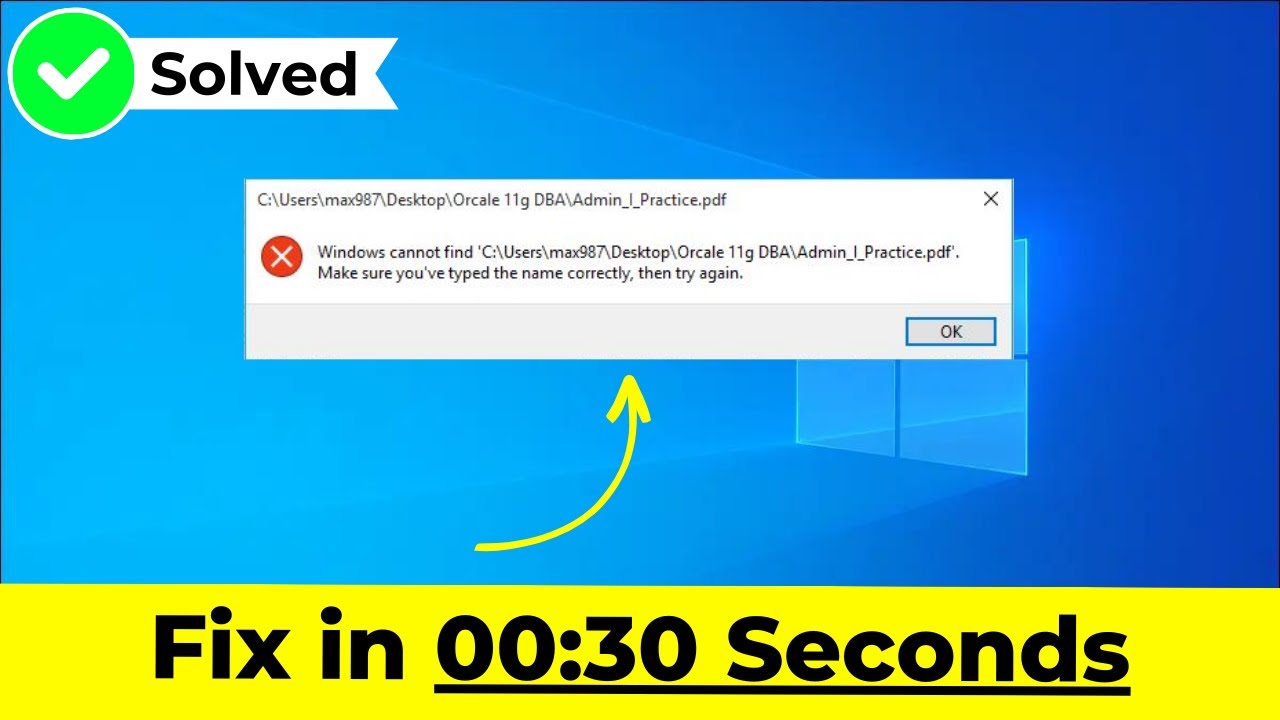 Windows Cannot Find Make Sure You Typed the Name Correctly and Then Try Again FIX 2024