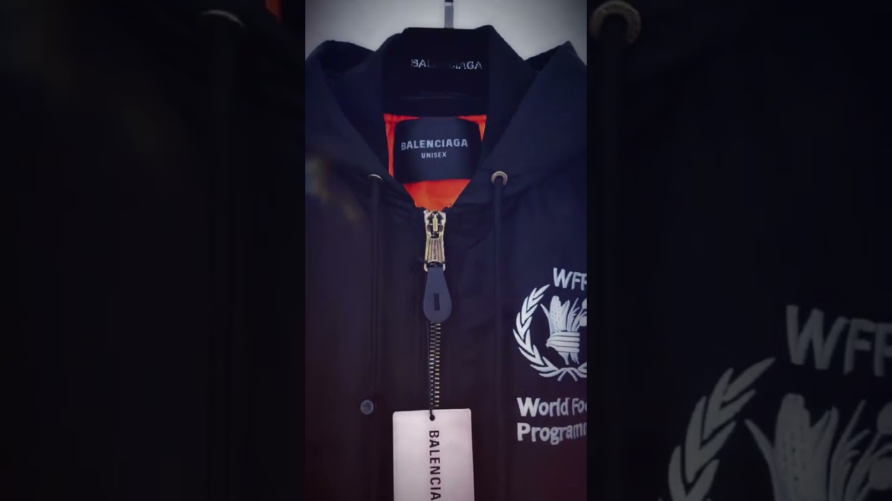 Balenciaga Men's WFPLight Hooded BomberJacket   Black