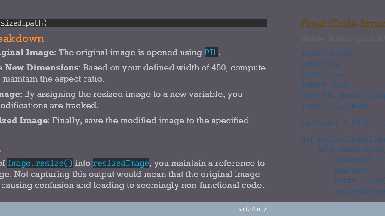Resolving AWS Lambda Issues: How to Effectively Resize Images Using PIL in Python