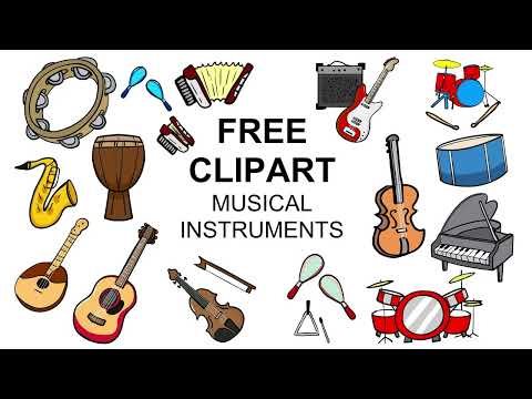 FREE ClipArt for PRINT ON DEMAND and COMMERCIAL USE! || Musical Instruments