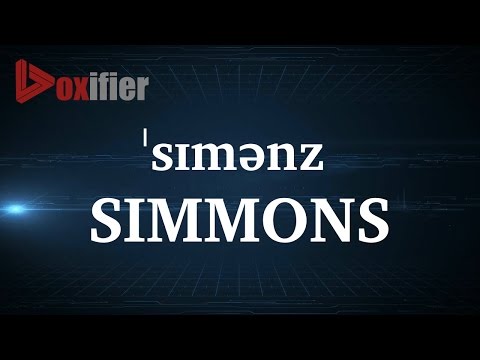 How to Pronunce Simmons in English - Voxifier.com