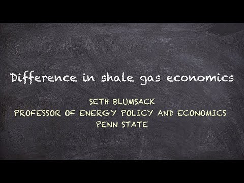 Seth Blumsack, Difference in shale gas economics