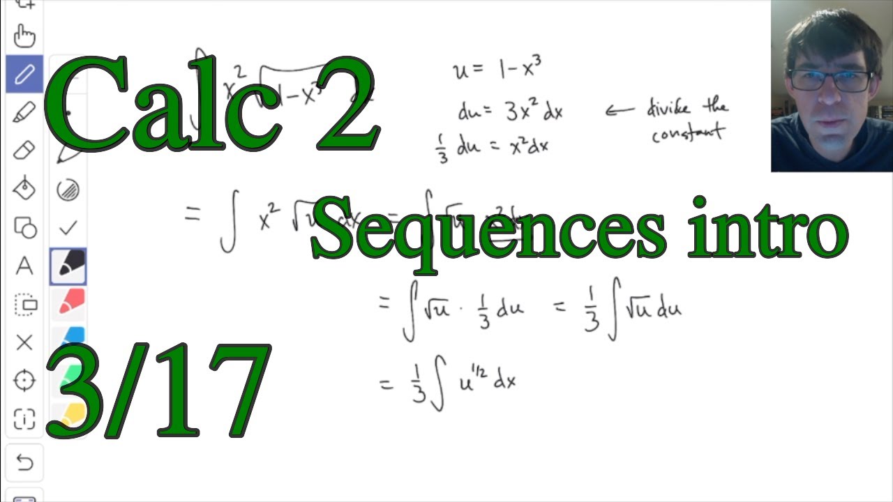 Calculus 2, improper integrals & sequences intro (Mar 16, 2021)