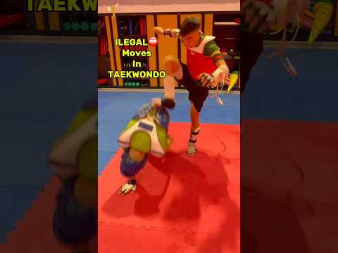 Ilegal⛔️ moves in Taekwondo #taekowndo #rules #tkd #youngninjas