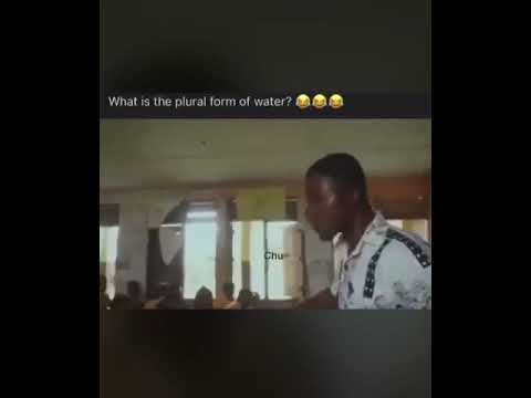 See how a teacher beat his student about plural form of water