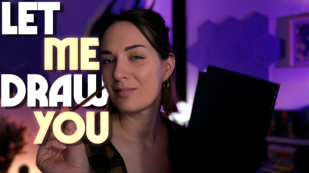 ASMR Portrait Drawing Roleplay 🖌️ Soft-Spoken EN+FR  30 Min + Rainy Replay for Deep Chill