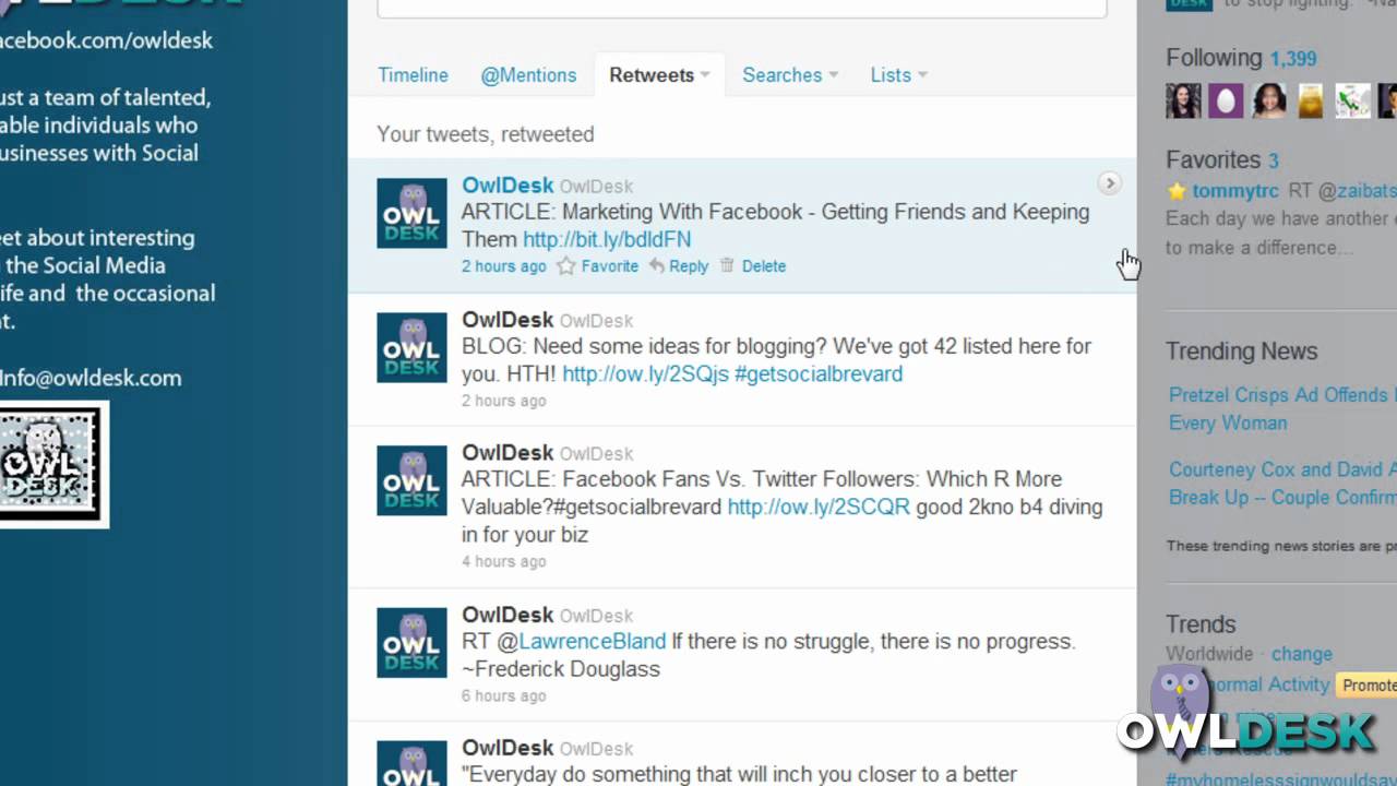 New Twitter 101:  RTs (Retweets)