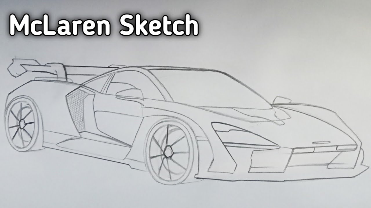 How to Draw McLaren Senna | Realistic McLaren Senna Drawing Step by Step-McLaren Car Sketch Tutorial