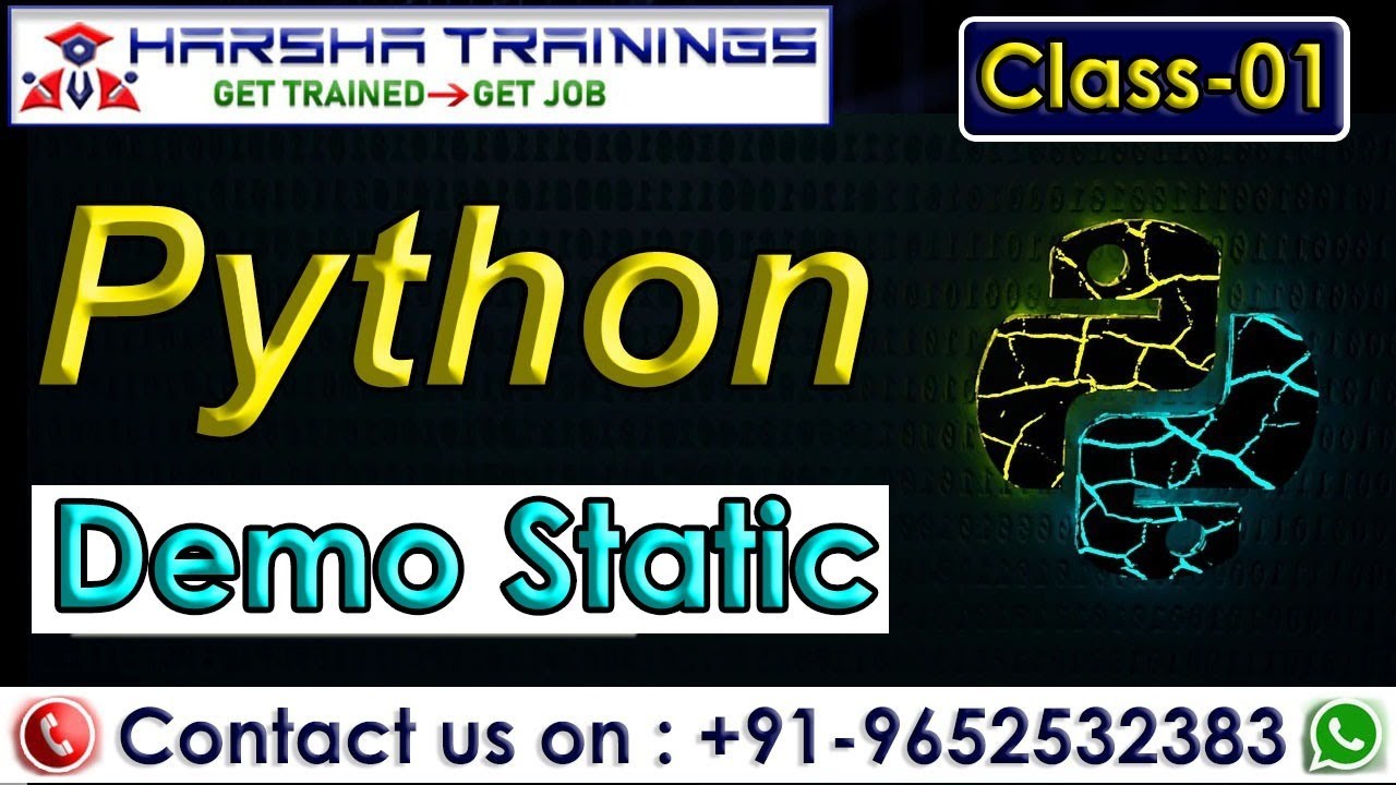 Python Class 01 | Python Demo Satic | Programming Tutorial for Beginners | Evening Batch