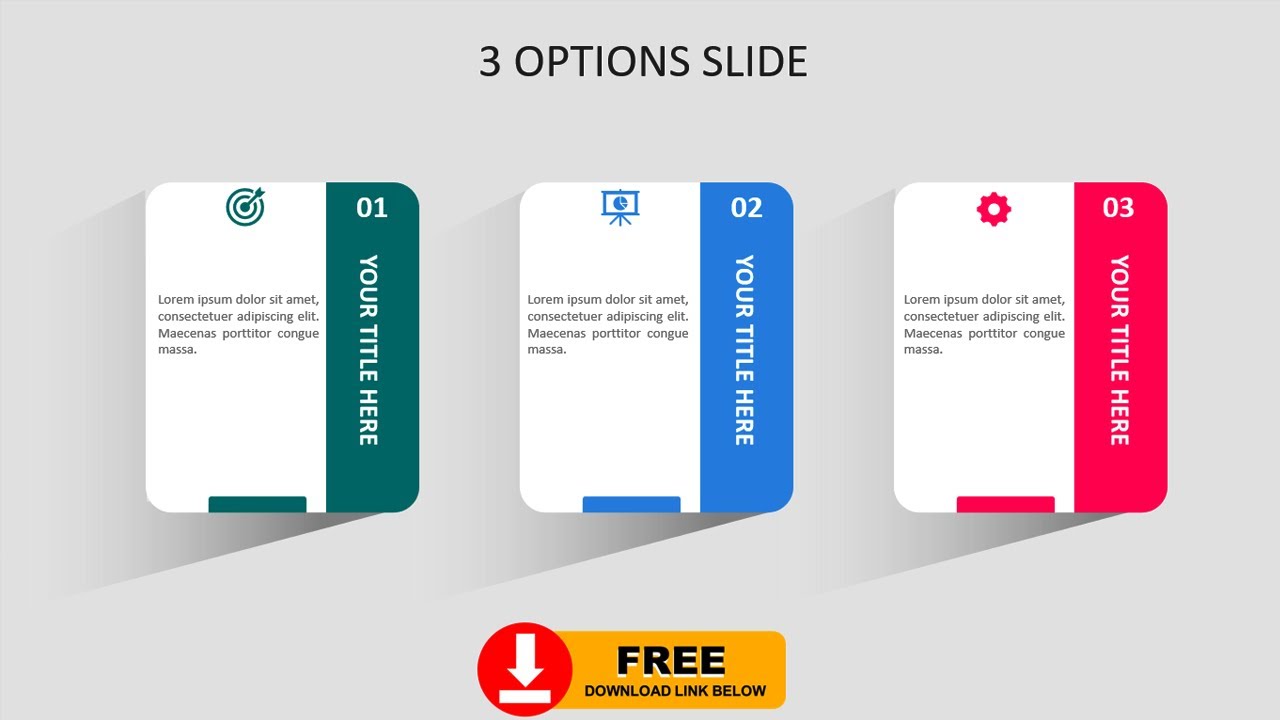 Create 3 steps Infographic slide in PowerPoint. Tutorial No. 892