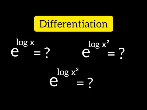 Derivative of e power logx
