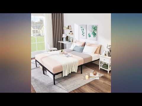 GreenForest Queen Size Bed Frame Easy Quick Assembly Metal Platform, Heavy Duty review
