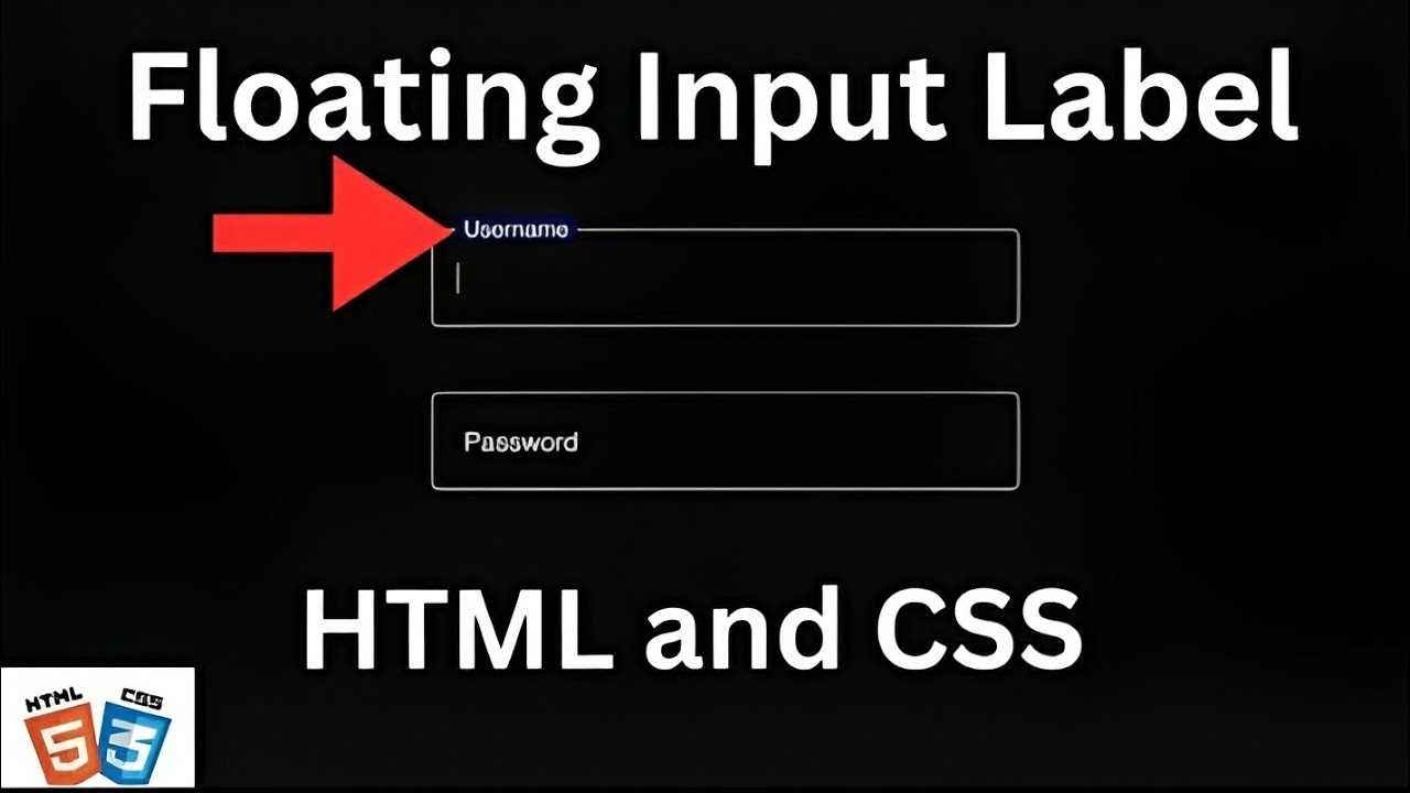 How to create Floating input Label Using HTML and CSS | CSS Tutorial