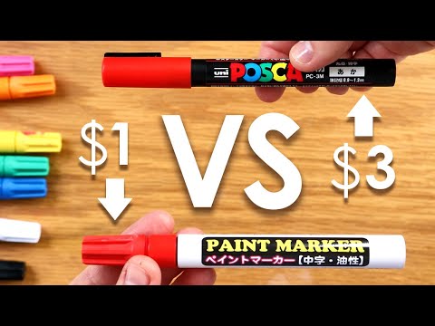 ¥100 Paint Markers - POSCA PEN OR IMPOSTER PEN?!
