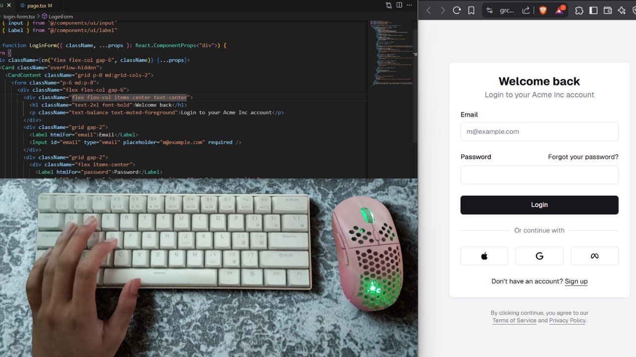 ASMR Programming - Coding a Responsive Login Page - No Talking