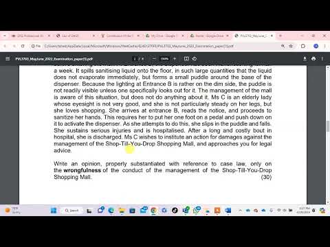 PVL3703 LAW OF DELICT 2022 may revision