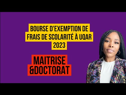 Bourse d'EXEMPTION De Frais de Scolarité À UQAR 2023 (MAITRISE &DOCTORAT)