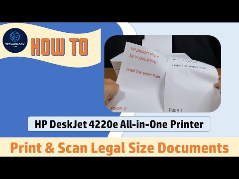HP DeskJet 4220e Printer : How to Print & Scan Legal Size documents