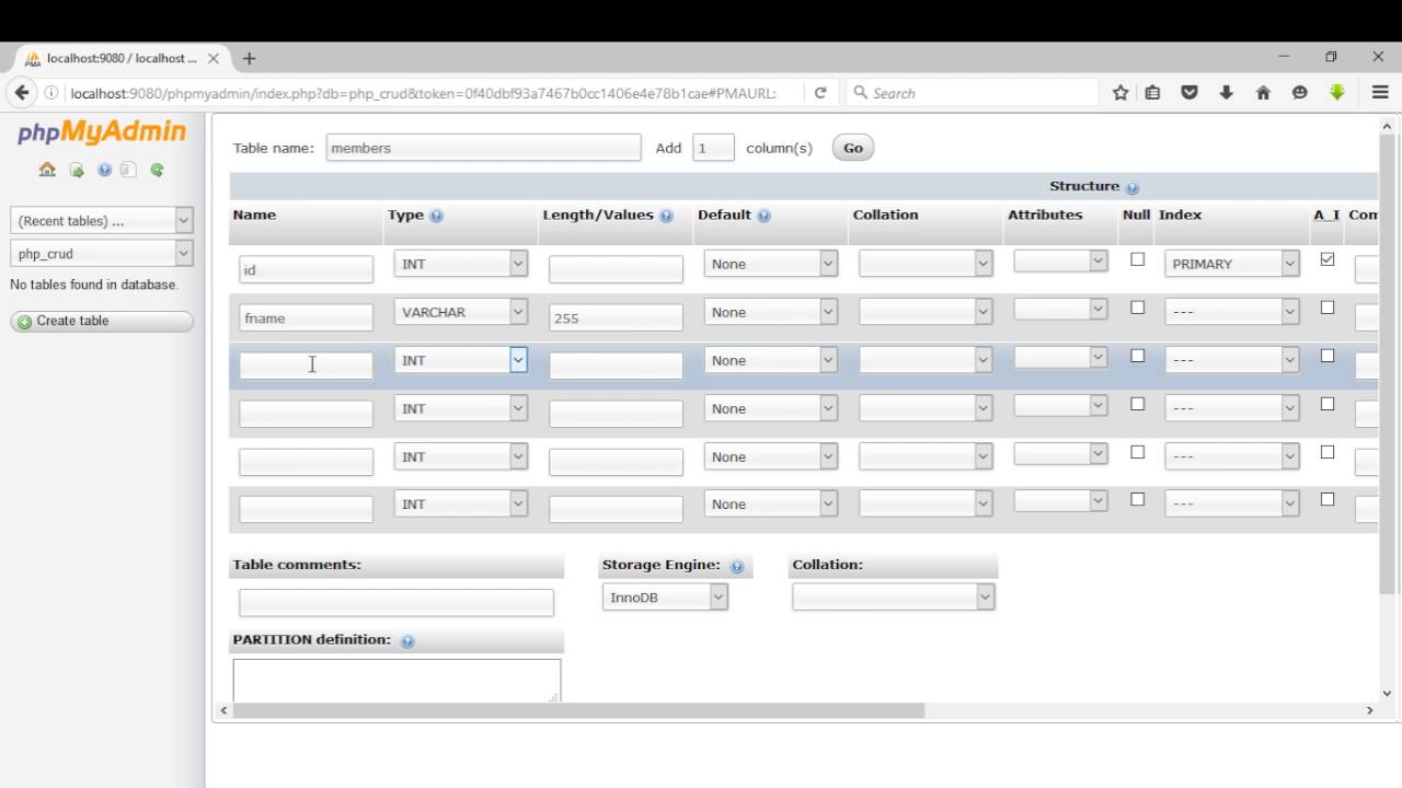 Simple CRUD with Procedural PHP, MYSQLI  Part 2 Database