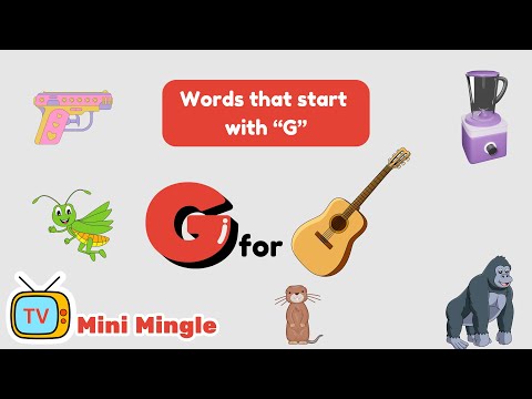 20 Word that Start with Letter G | G Words | Kids Vocabulary Words