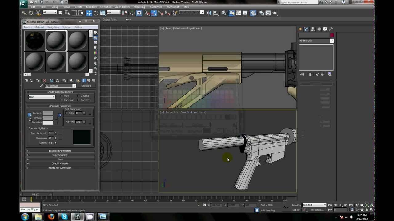 M4A1 - 3D Modeling Tutorial - 04 - Blockout (Part 3)