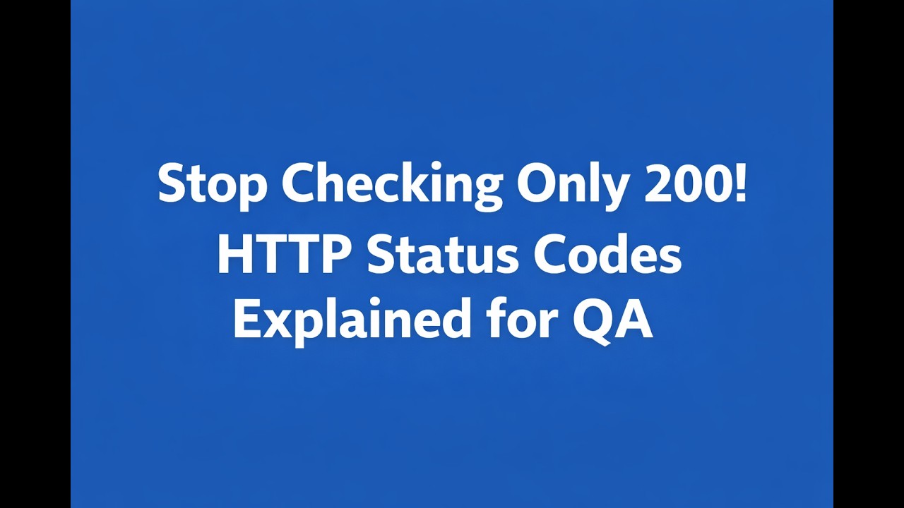 API Testing Interview Preparation: HTTP Status Codes Explained for QA