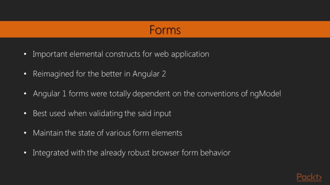 Angular 2 Core Concepts : Implementing Simple Two-Way Data Binding with ngModel | packtpub.com