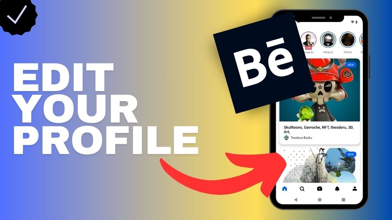 How to edit your profile in the Behance app?