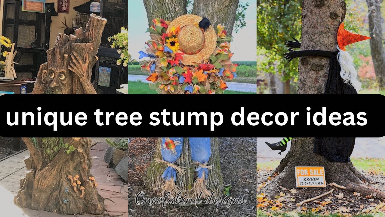 Unique tree stump decor ideas