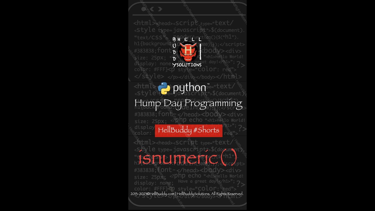 #Shorts - valueError - HumpDayPython - String method isnumeric to resolve valueError