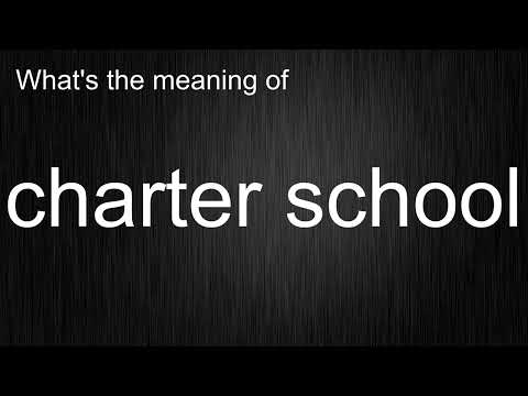 What's the meaning of "charter school", How to pronounce charter school?
