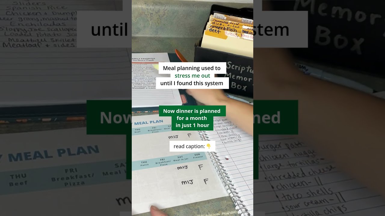 How I Plan a Month of Dinners in Just 1 Hour!