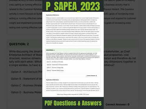 SAP Certified Professional - SAP Enterprise Architect Practice Test | P_SAPEA_2023 Exam Questions
