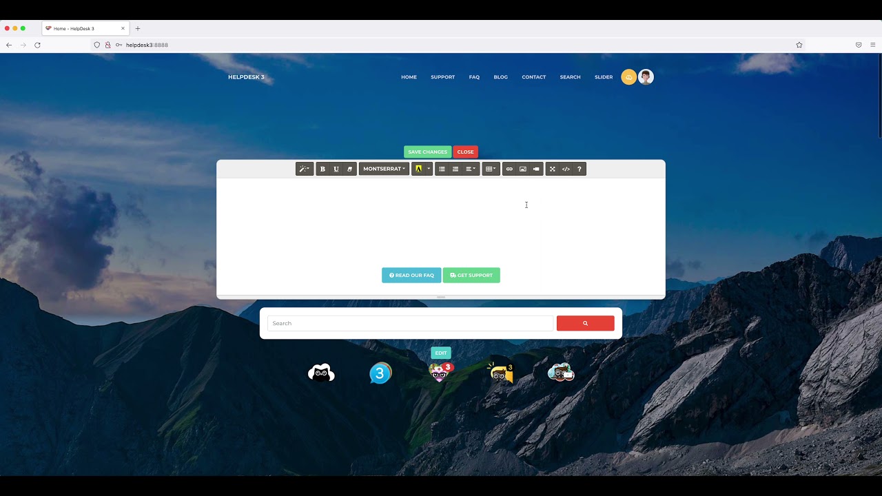 HelpDesk 3 Manage CMS with your Front End Admin