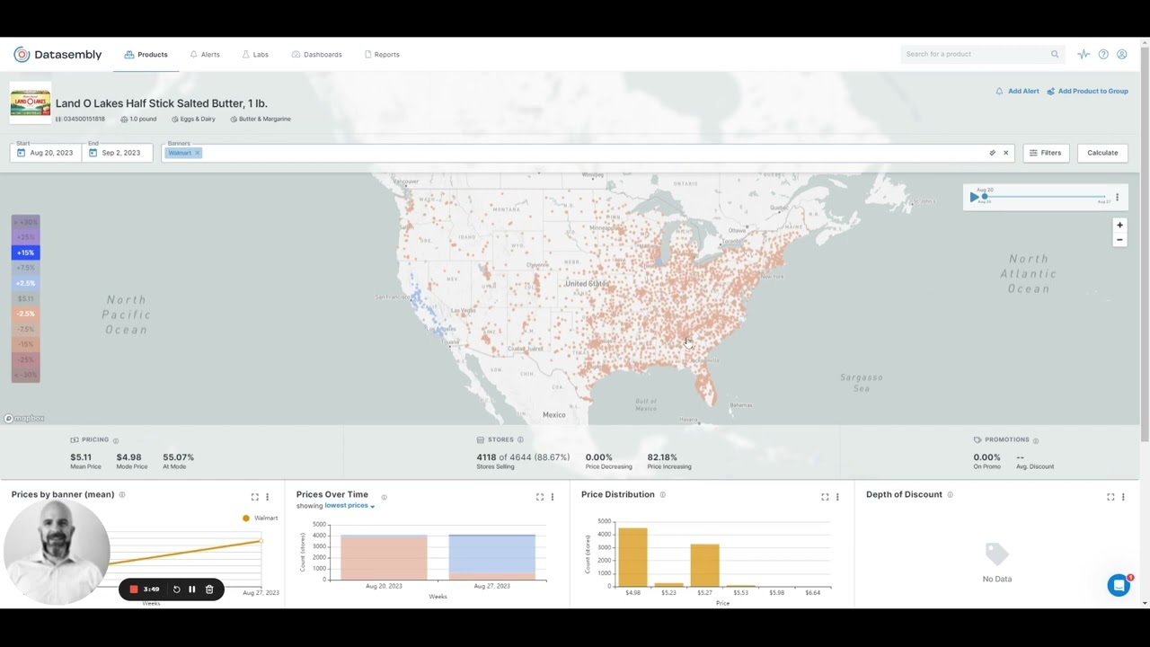 Datasembly On-Demand Demo - Identifying Competitive Price Changes