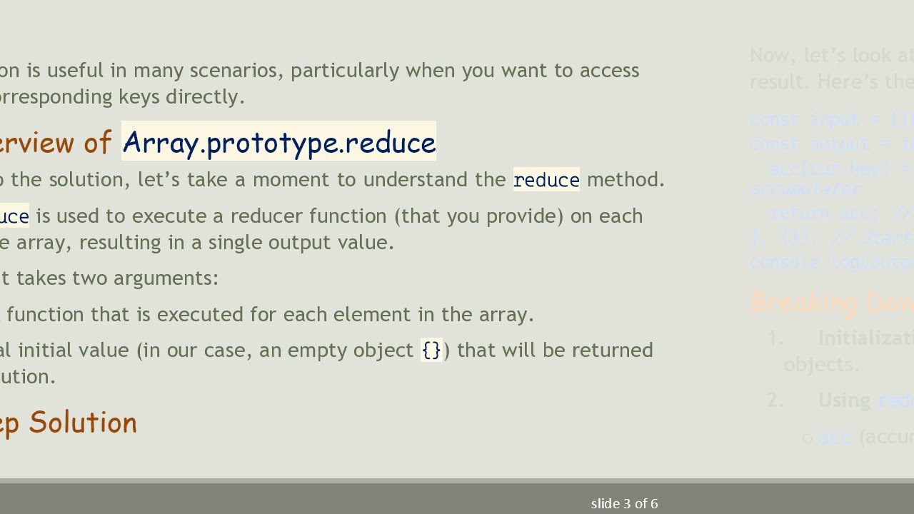 How to Convert JavaScript Arrays to Objects Using Array.prototype.reduce