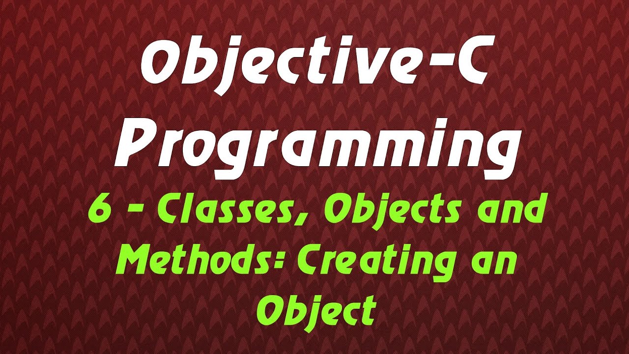 Objective C Programming - Tutorial 6 - Classes, Objects and Methods: Creating an Object