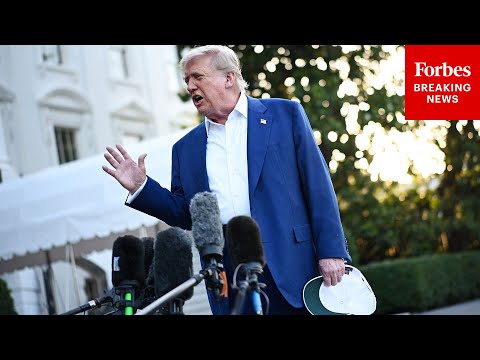 FULL GAGGLE: President Trump Takes Multiple Questions From Reporters While Departing For NATO Summit
