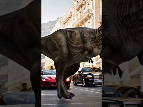 T-Rex in Monte Carlo by AI #trex #dinosaur #veo #montecarlo