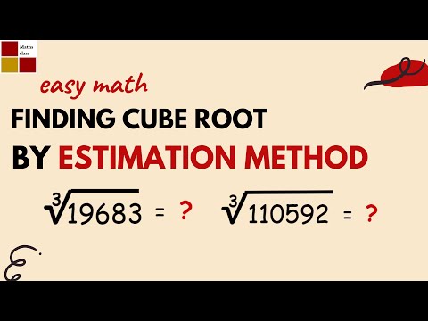 Finding cube root | Estimation Method || Jayasree maths