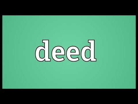 Deed Meaning