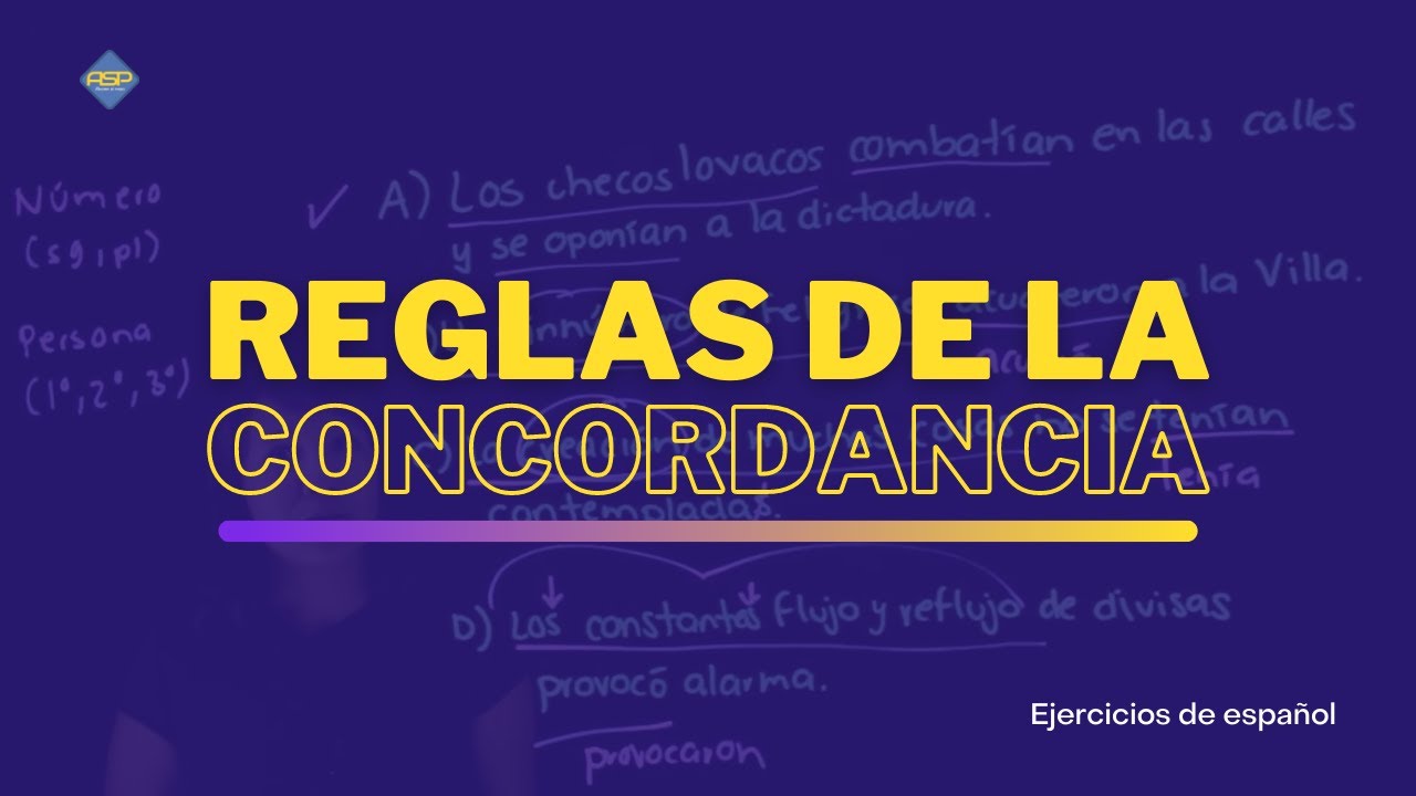 La concordancia » Ejercicios de español