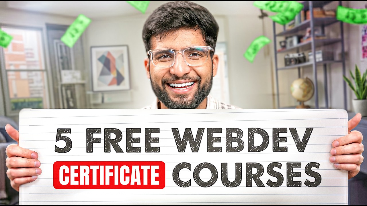 5 Free Web Development Courses with Certificates 2026 | Full Stack Web Development Course