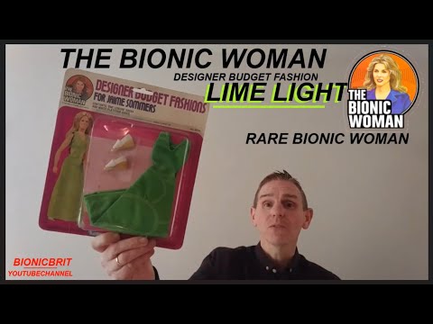 LIME LIGHT DRESS THE BIONIC WOMAN KENNER REVIEW LINDSAY WAGNER DOLL FIGURE (SIX MILLION DOLLAR MAN)