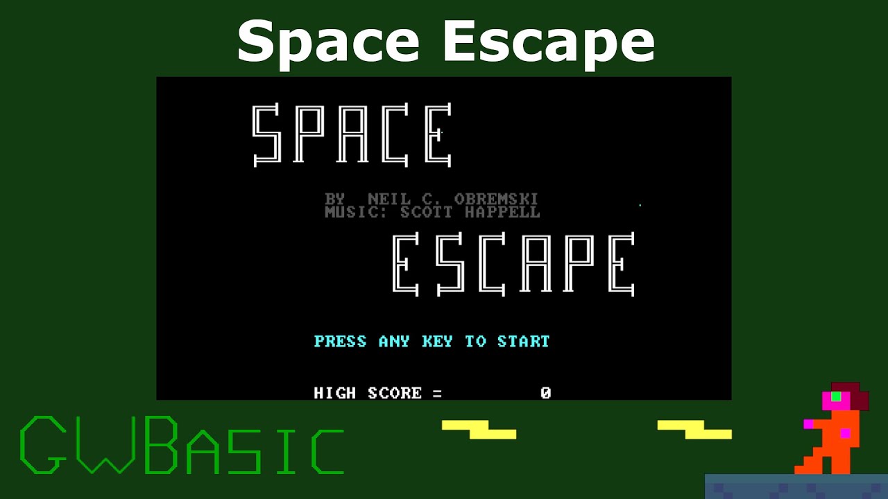 GWBasic: Space Escape