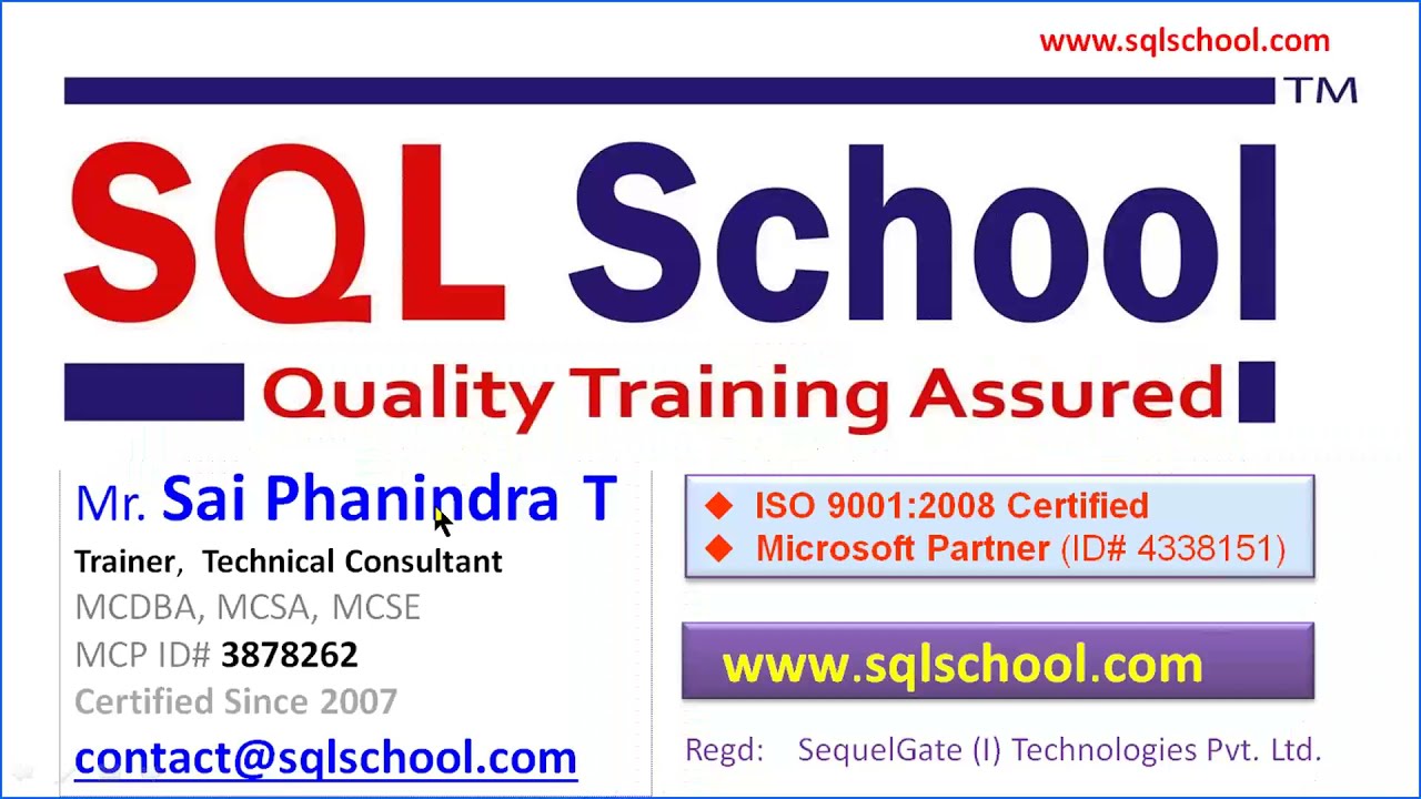 PostgreSQL DBA Training From SQL School