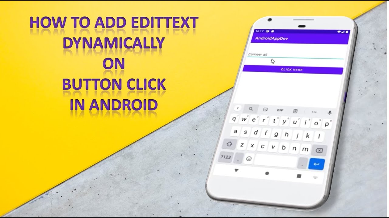 #6 how to add edittext dynamically on button click in android | android app development tutorial